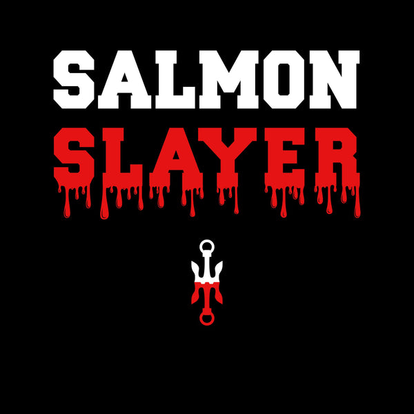 Black Heather Salmon Slayer Tee - Highlinerapparel